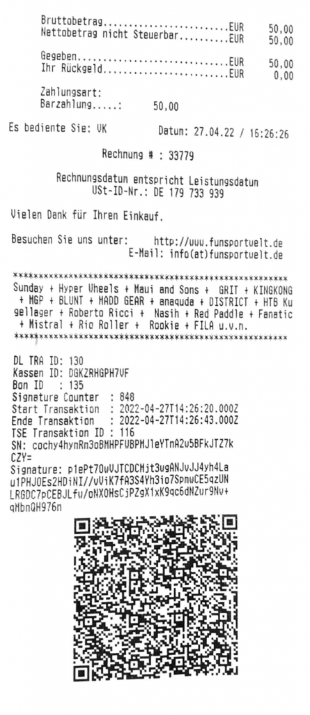 ERP Kassenmodul | TSE Kassensicherungsverordnung - Effektiv